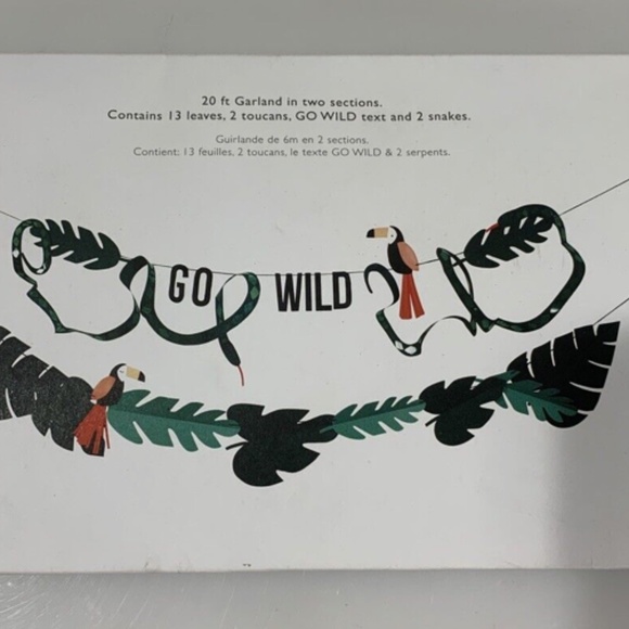 Meri Meri | Party Supplies | Meri Meri 2ft Garland Go Wild Parrot ...